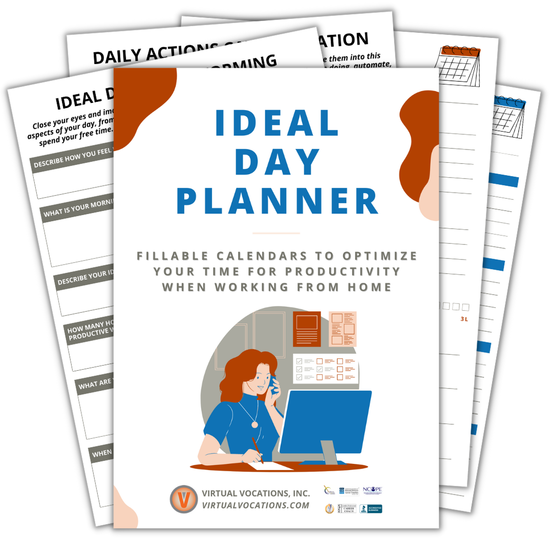 Ideal Day Planner Worksheets Virtual Vocations